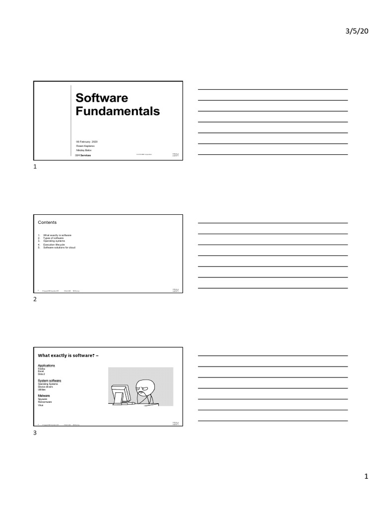 Software Fundamentals Handout Pdf Operating System Thread Computing