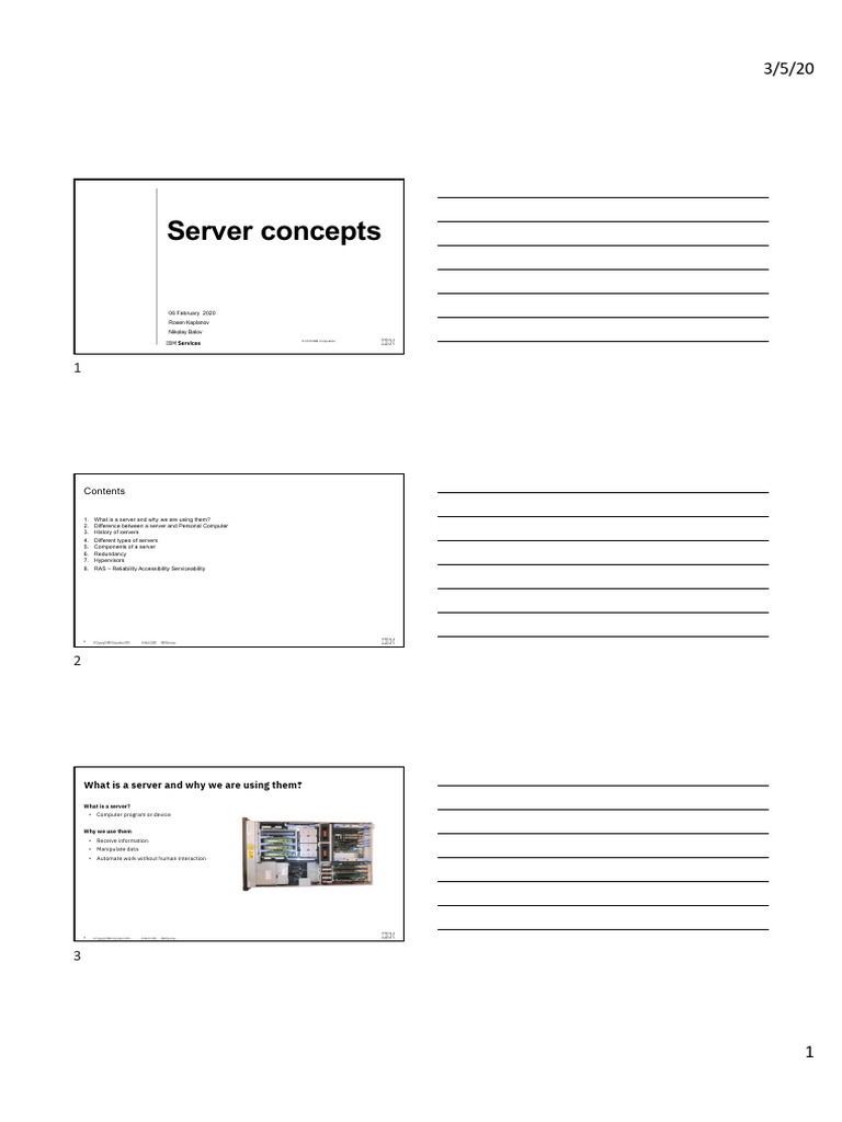Server Concepts - Handout | PDF | Operating System | Server (Computing)