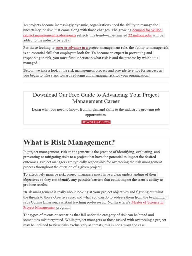 Risk Management | PDF | Risk | Risk Management