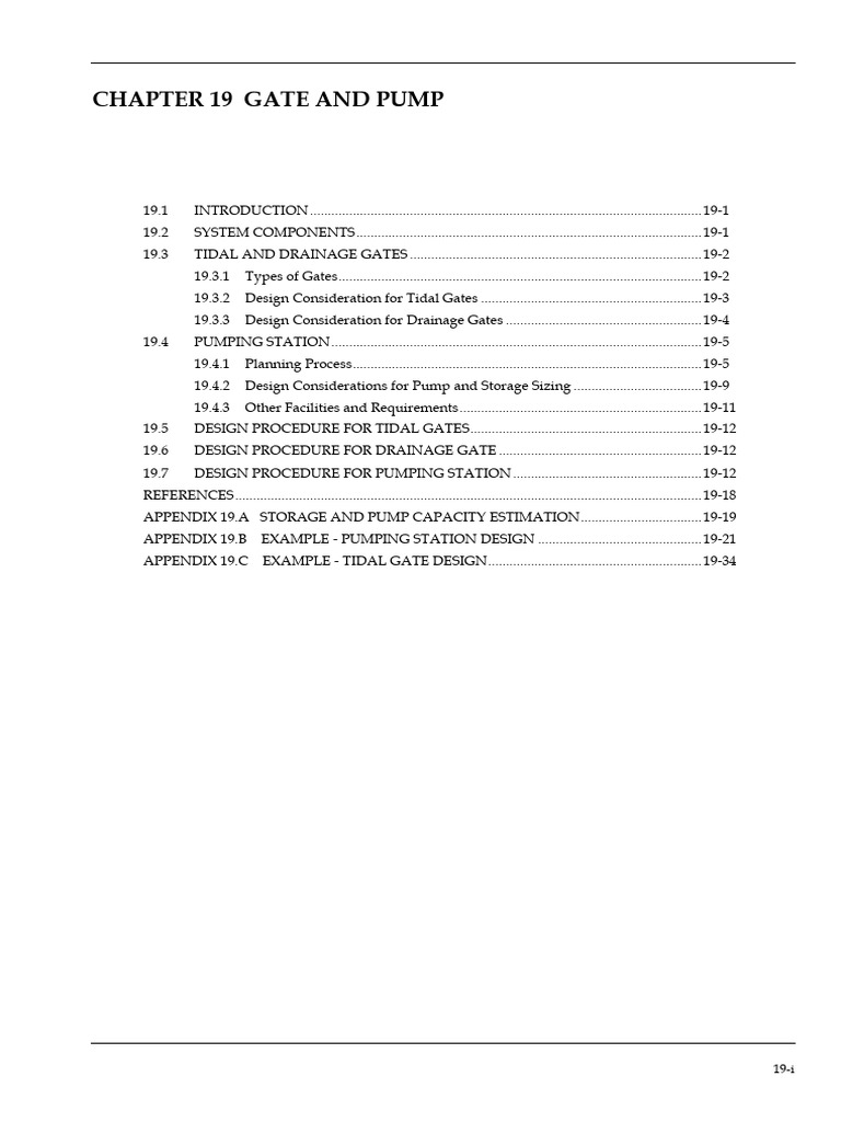 Chapter 19 - Pumped Drainage | PDF | Pump | Pumping Station