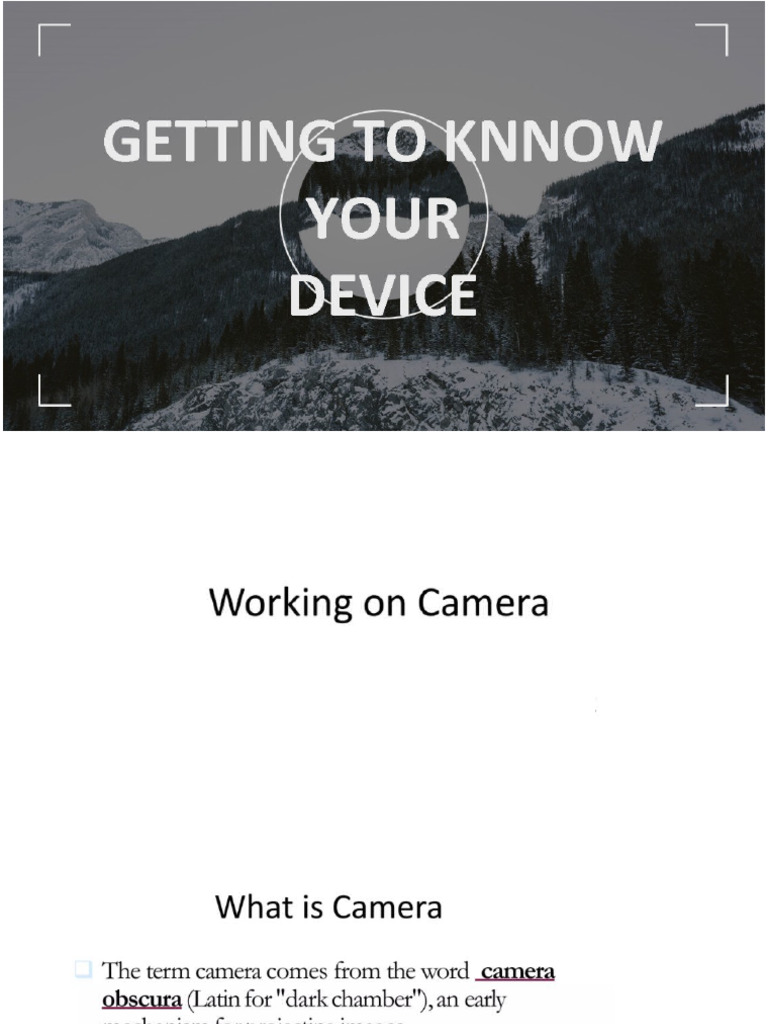 Getting To Know Your Device | PDF