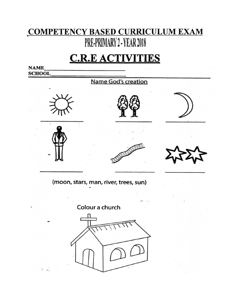 Cre Activities pp2 End Term 3 Exam 2018 | PDF