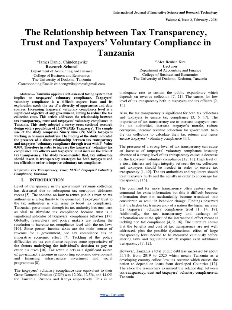 Tax Transparency Print 1 | PDF | Taxes | Transparency (Behavior)