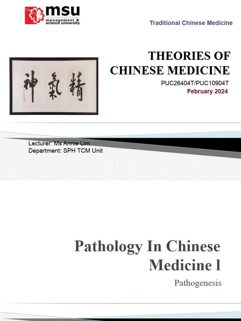 7.1 Pathology in Chinese Medicine I | PDF | Traditional Chinese ...
