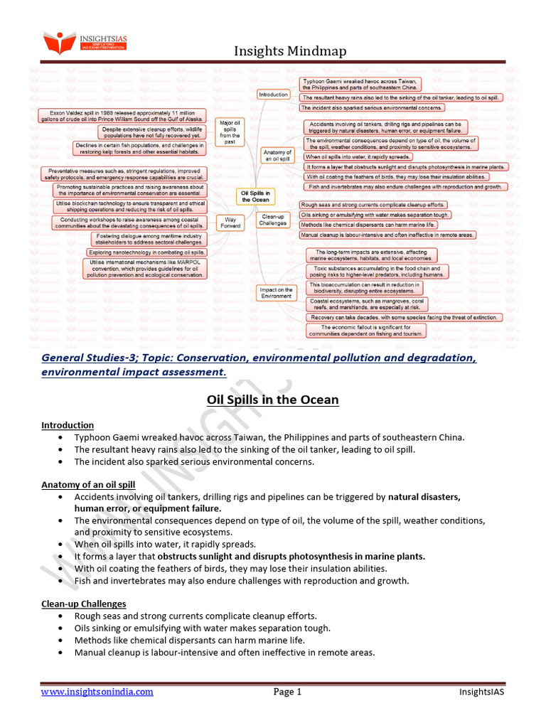Oil Spills in The Ocean | PDF | Oil Spill | Environment