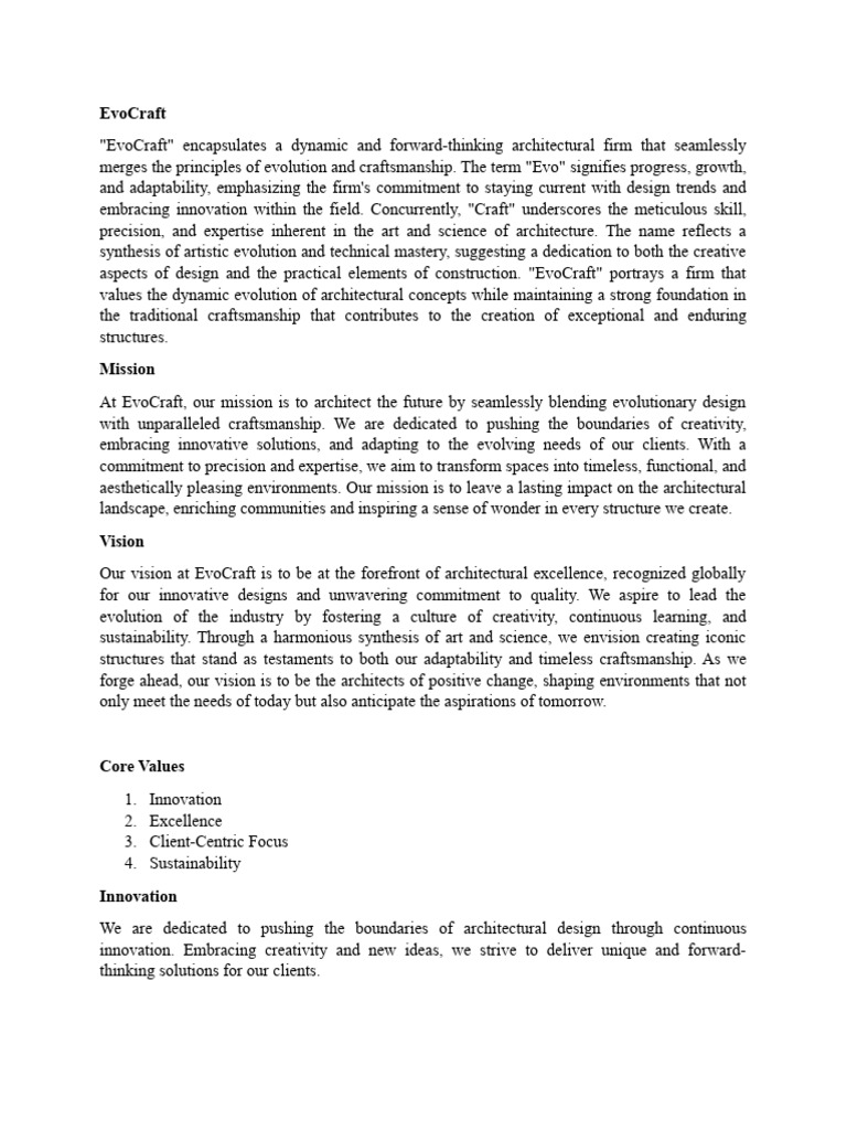 Evo Craft | PDF | Sustainability | Creativity