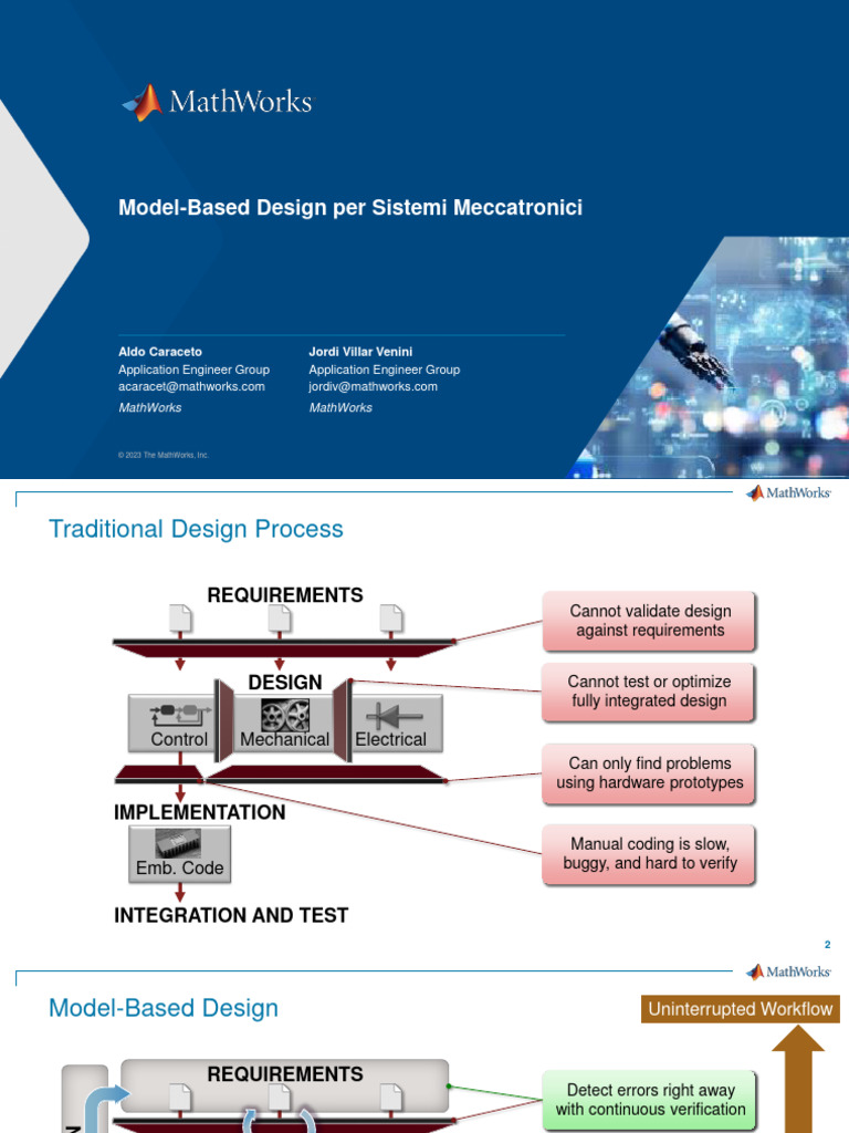 MathWorks - Model-Based Design Per Sistemi Meccatronici | PDF | Spice | Electronic Circuits