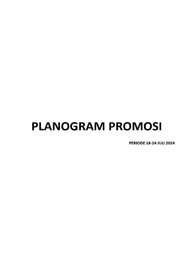 Planogram Hemat Banget & Paling Murah 18-24 Jul | PDF