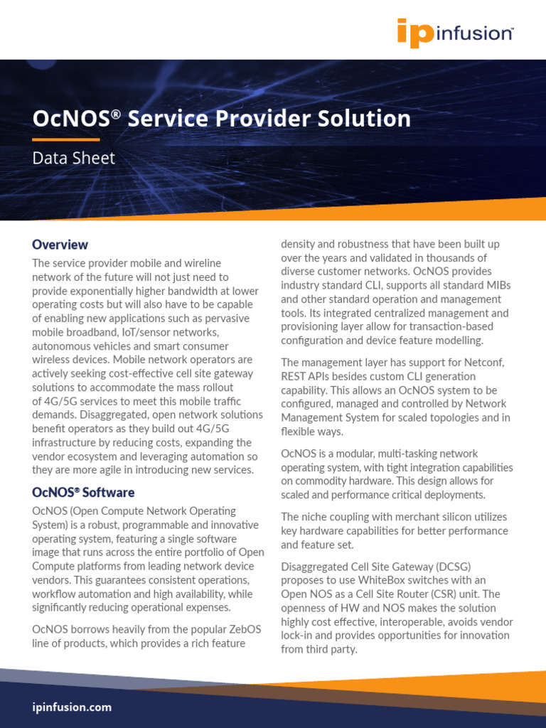09 20 IPI - OcNOS SP Solution 9.16.20 | PDF | Networking ...