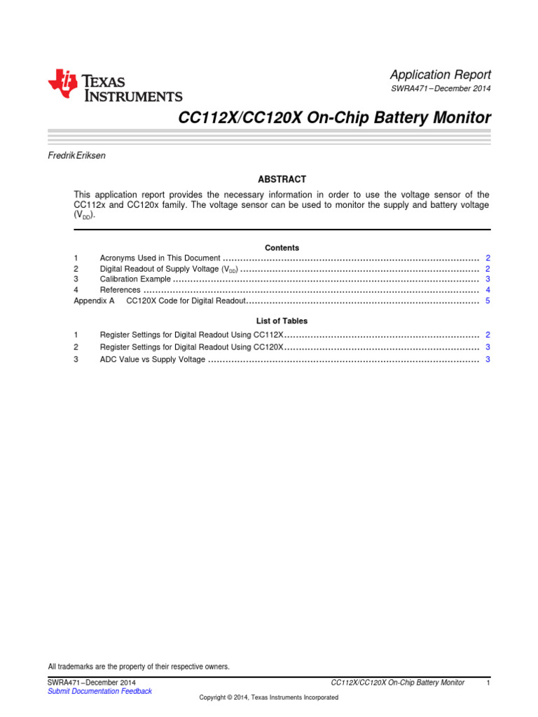 Swra 471 | PDF | Analog To Digital Converter | Electronics