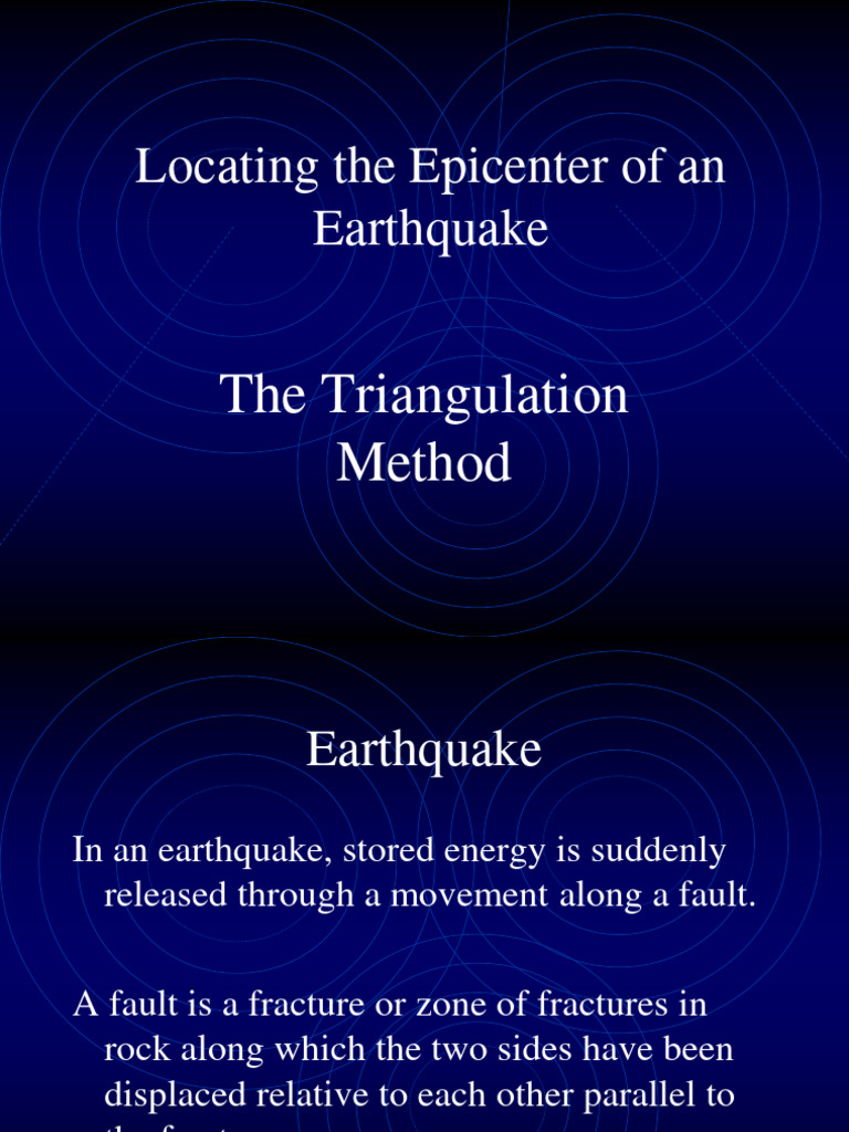 Locating The Epicenter of The Earthquakes Using The Triangulation Method | PDF | Seismology ...