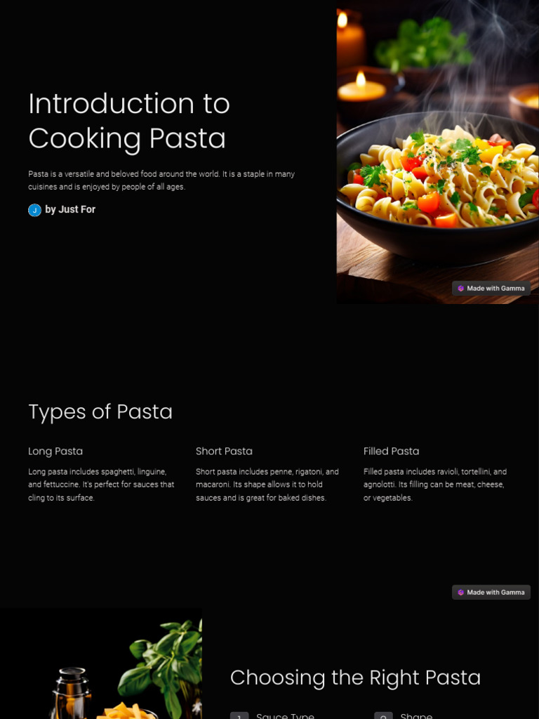 Introduction To Cooking Pasta | PDF | Pasta | Spaghetti