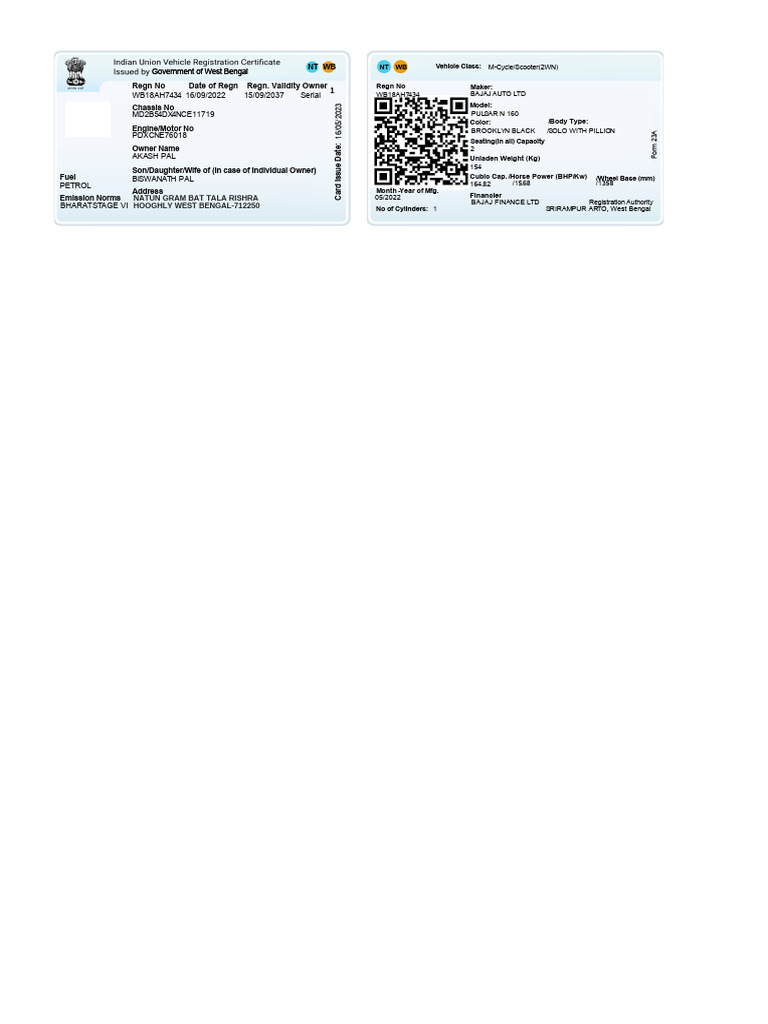 West Bengal Vehicle Registration Details | PDF | Transport | Wheeled ...