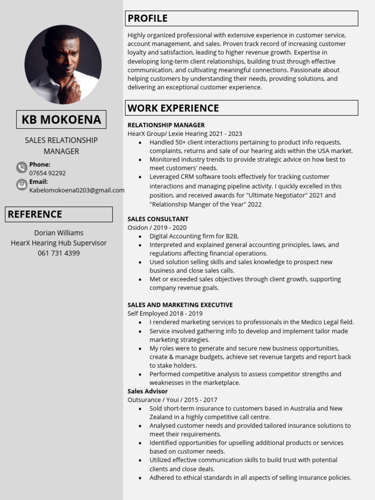 EXAMPLE OF NON QUALIFIED PROFF Cv. | PDF | Sales | Marketing