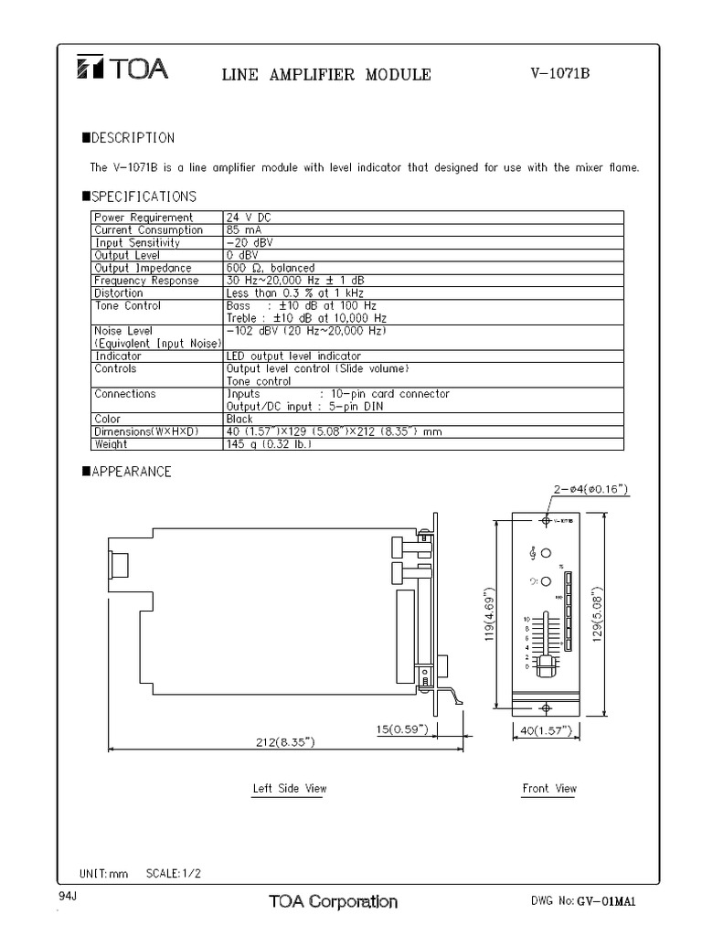 v-1071b Sa1e | PDF