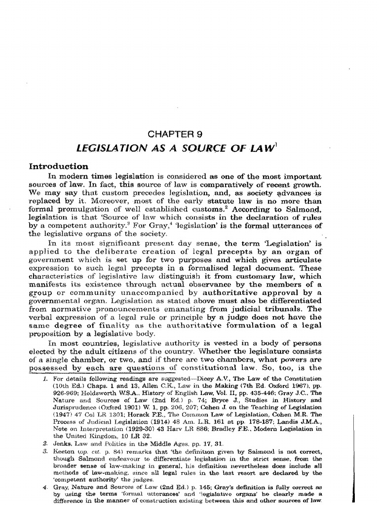 Legislation As A Source of Law' | PDF | Statutory Interpretation ...