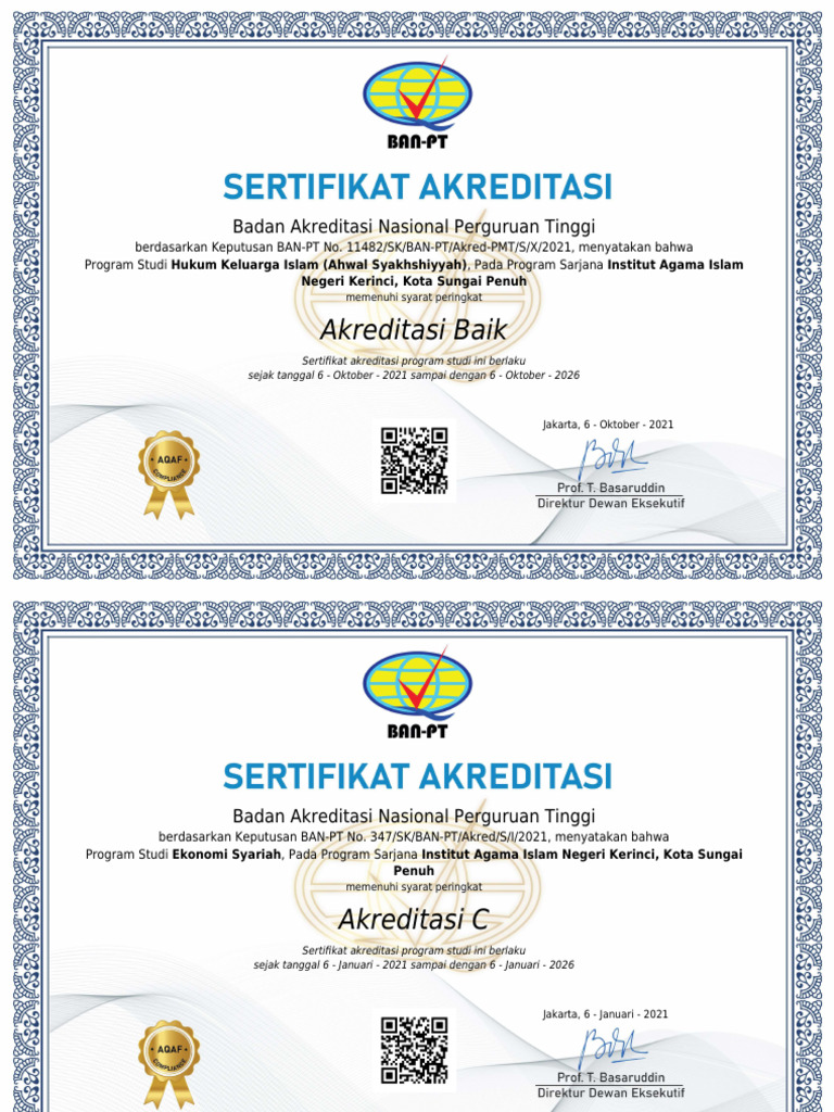 Sertifikat Akreditasi HKI & HES | PDF | Bisnis | Pengelolaan Keuangan & Uang