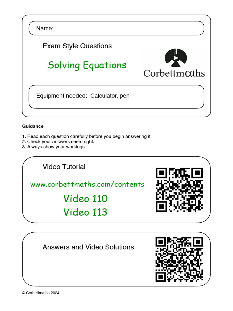 Solving Equations Pdf Equations Mathematical Objects