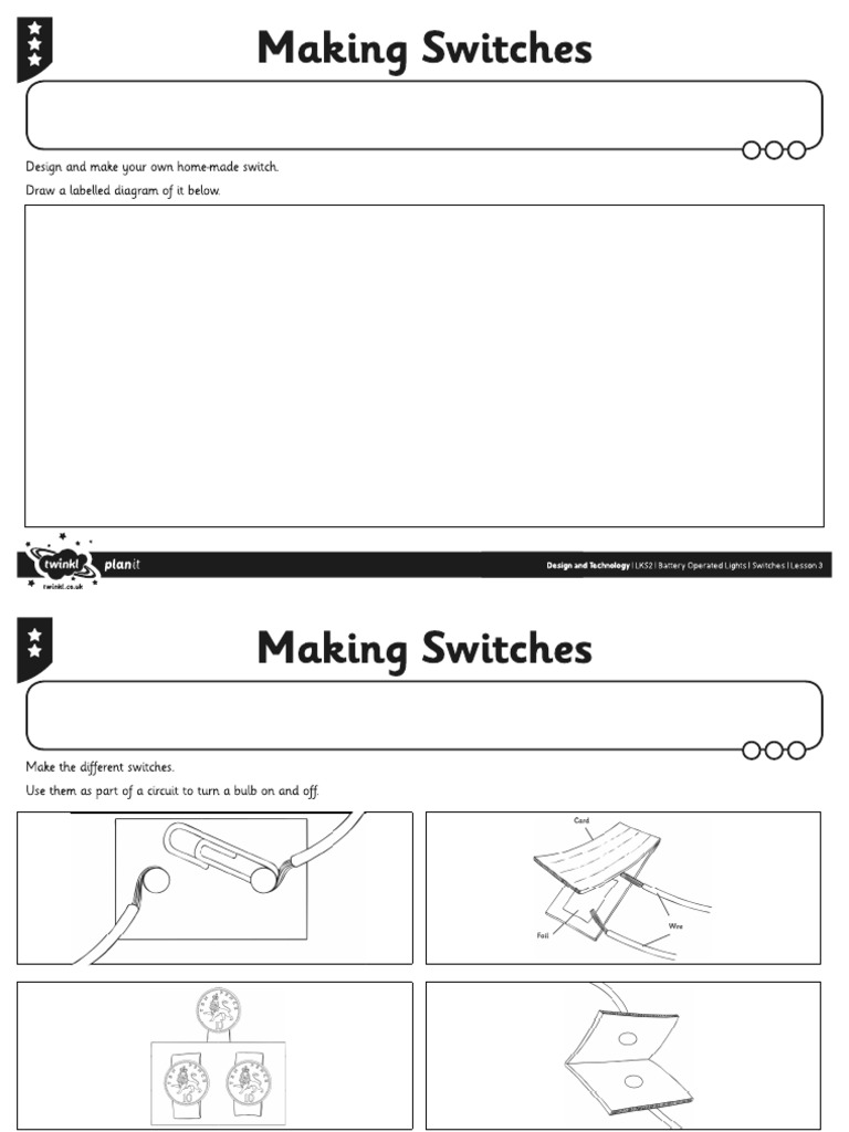 T2 D 126 Making Switches Activity Sheet | PDF