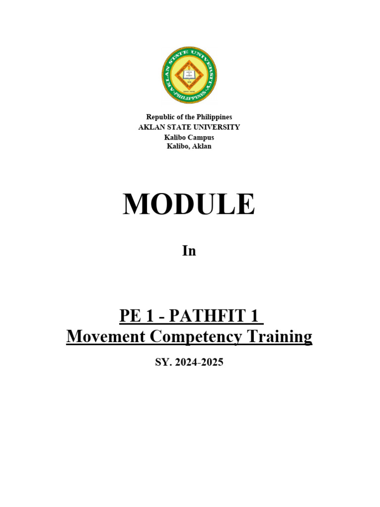 PATHFIT 1 Module 1 2024 2025 | PDF | Foreign Language Studies | Wellness