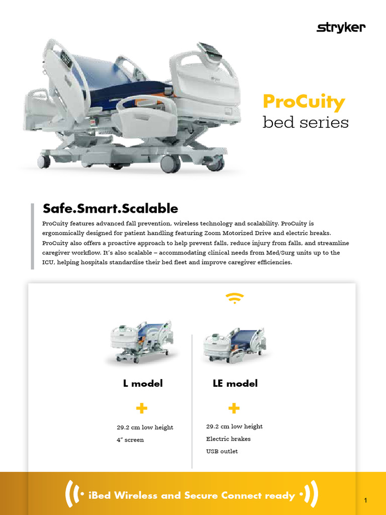 Spec Sheet_Hospital Bed ProCuity_en | PDF | Electrical Engineering