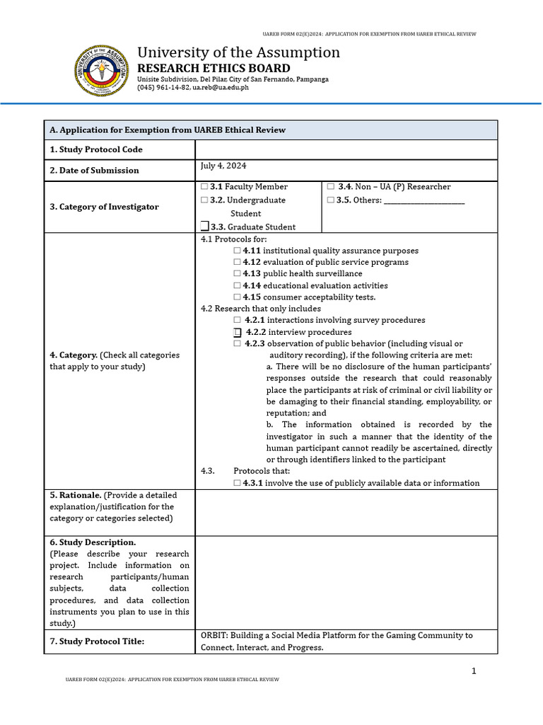 Uareb Form 02e2024 - Application For Exemption From Uareb Ethical ...