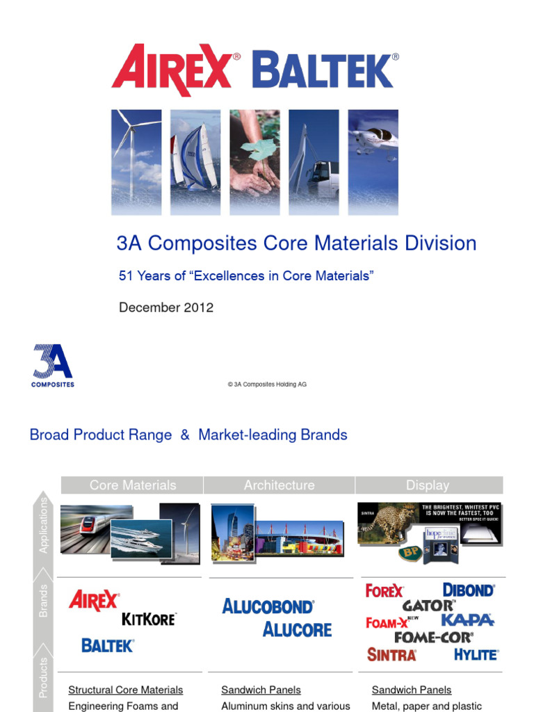 3A Core Materials Profile APv1 | PDF | Composite Material | Foam