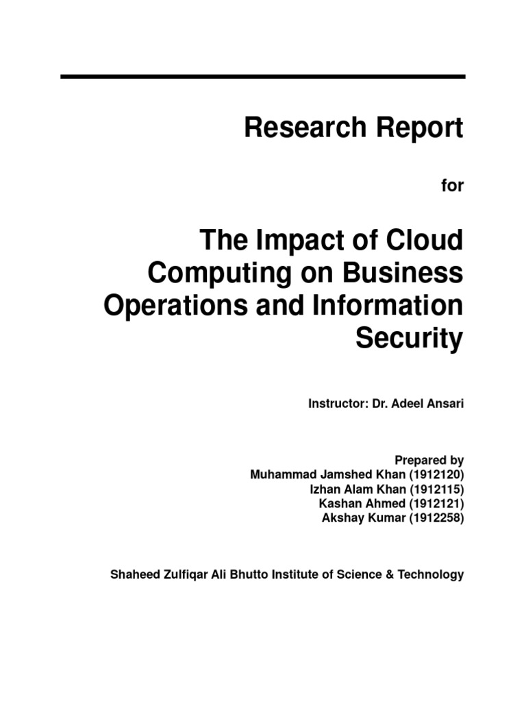Research Report | PDF | Cloud Computing | Computer Security