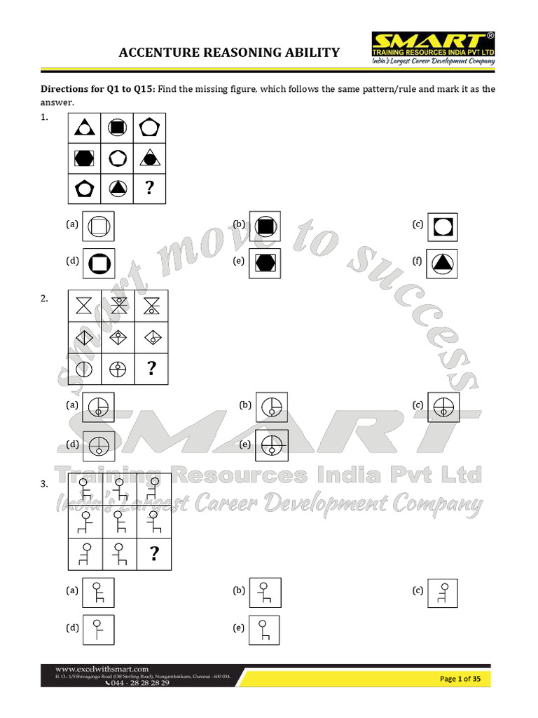 ACCENTURE Reasoning Ability - 1-198 | PDF | Triangle | Latin Alphabet