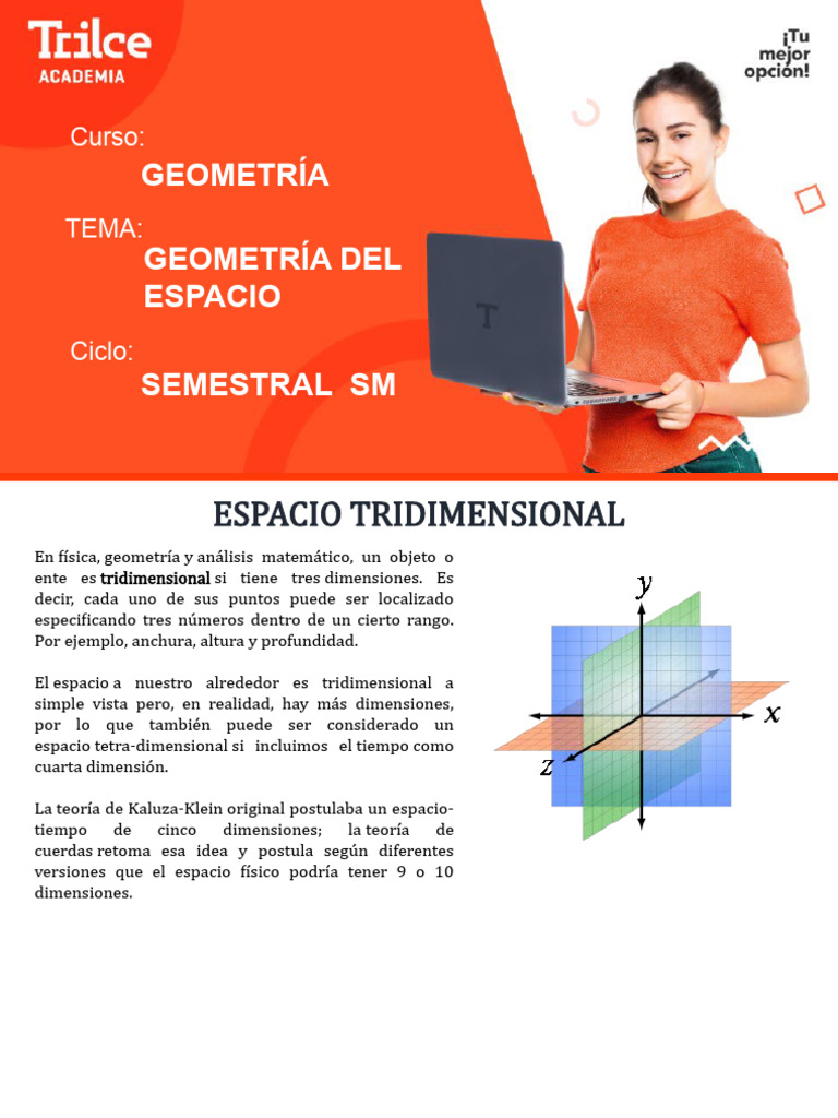 Semana 14 G-Geometría Del Espacio | PDF | Perpendicular | Espacio