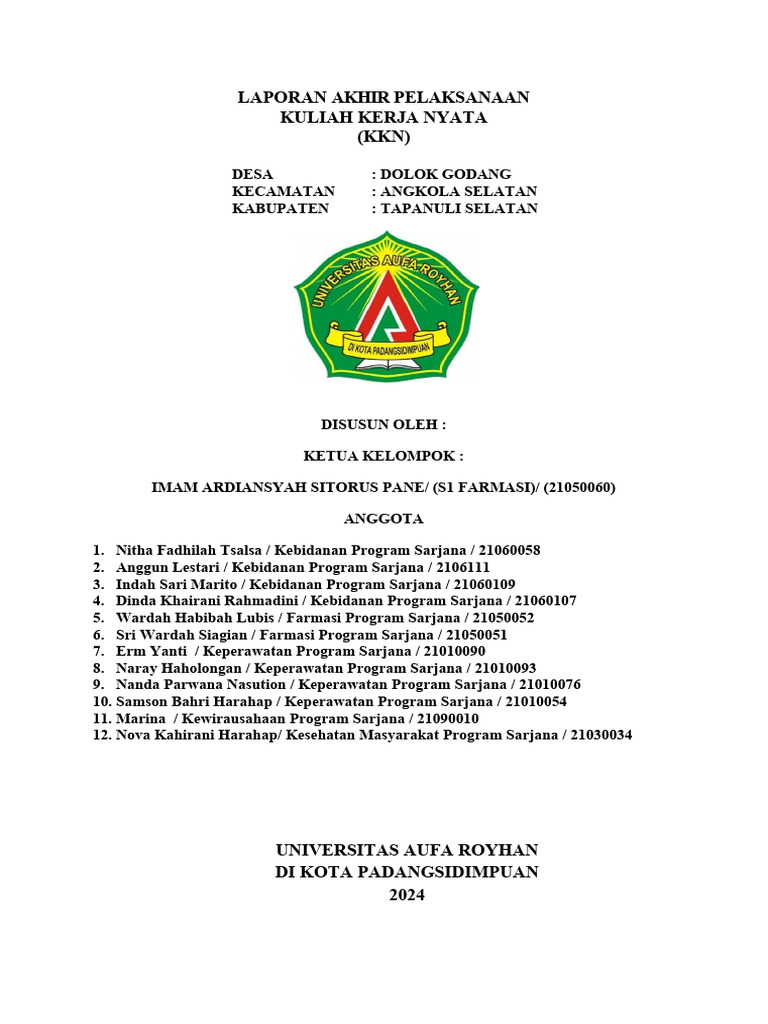 Cover Laporan KKN | PDF