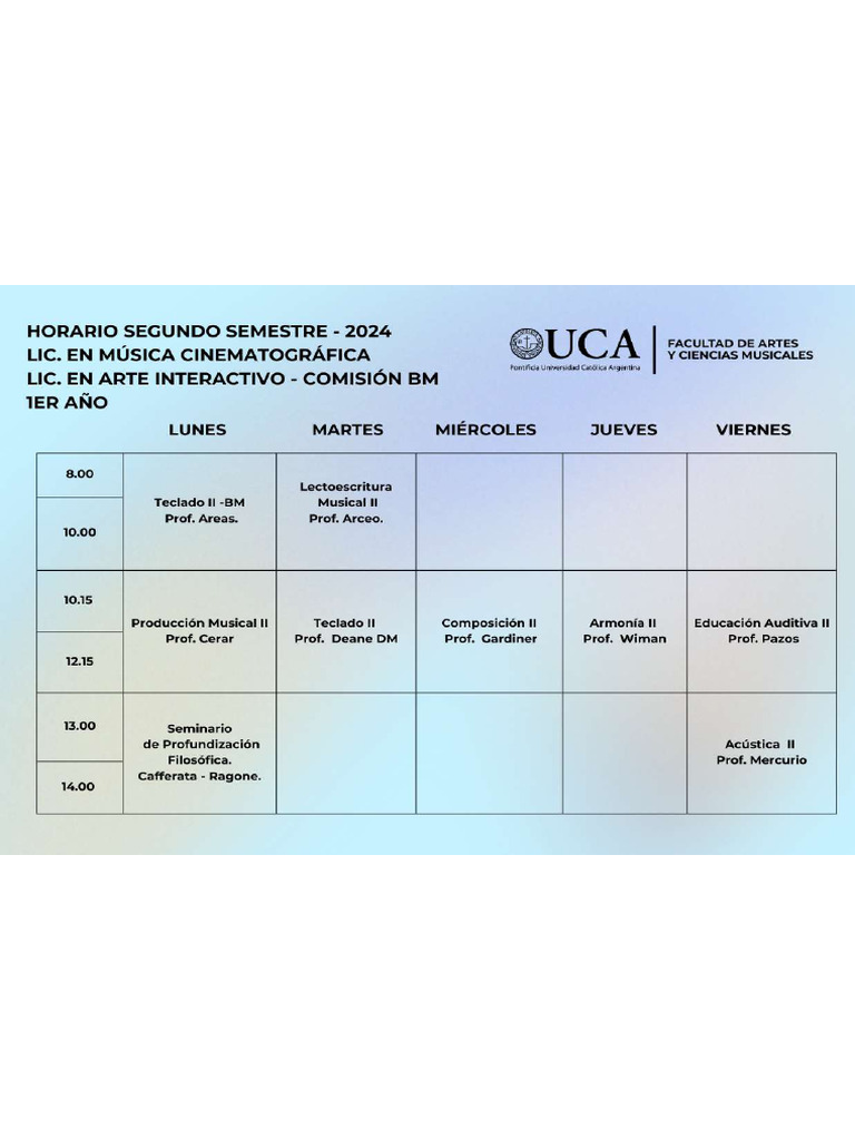 Primer Año Segundo Semestre 2024 | PDF