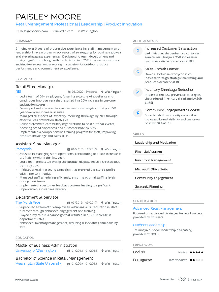 Paisley Moore Resume | PDF | Retail | Inventory