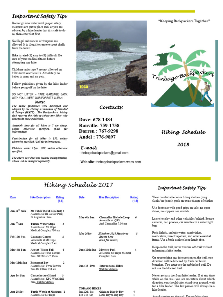 Backpackers Hiking Brochure | PDF | Hiking | Walking