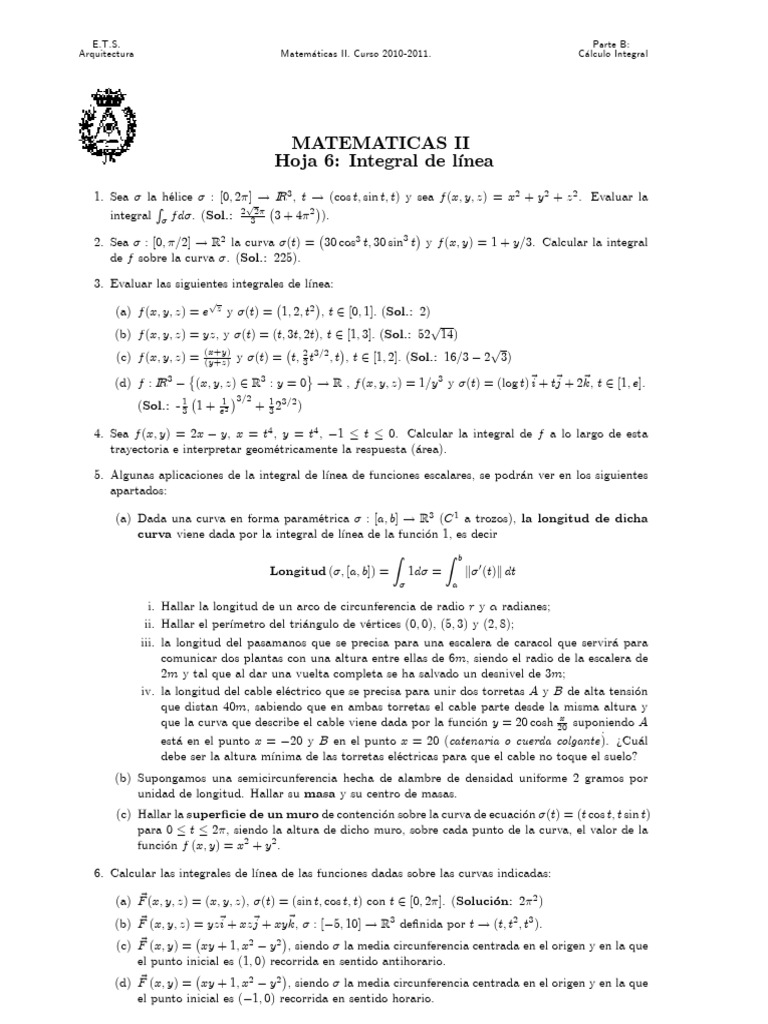 Integ Linea 3 | PDF | Curva | Geometría