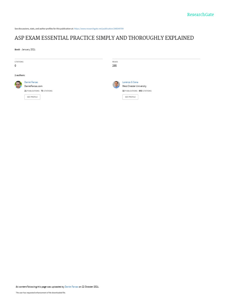ASP Exam Essential Practice Questions 2021 Demo | PDF | Occupational ...