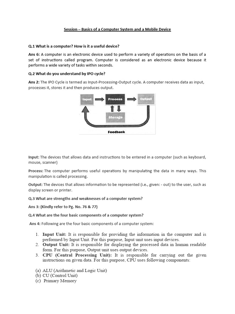 Computer and Mobile Device Basics | PDF | Input/Output | Mobile App