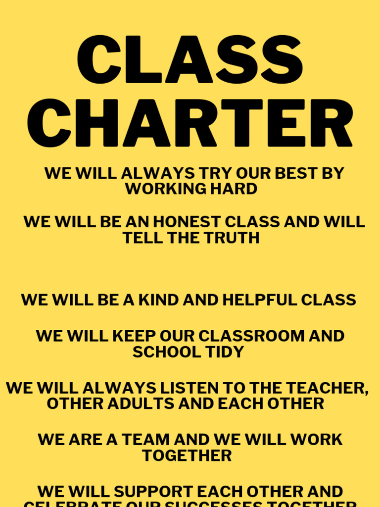 Class Charter for Teamwork and Honesty | PDF | Lifestyle