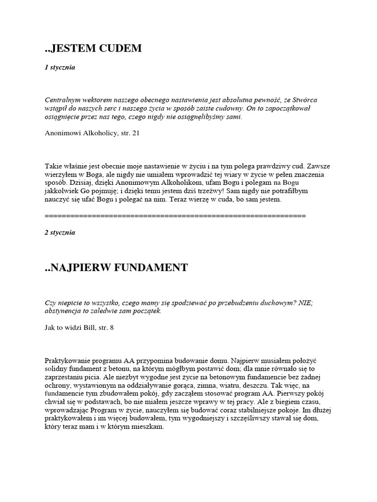 Codzienne Refleksje-Styczen | PDF
