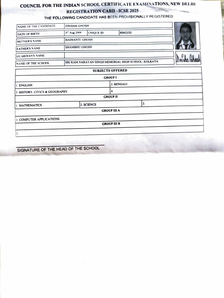 Boards ICSE Drisha Profile | PDF