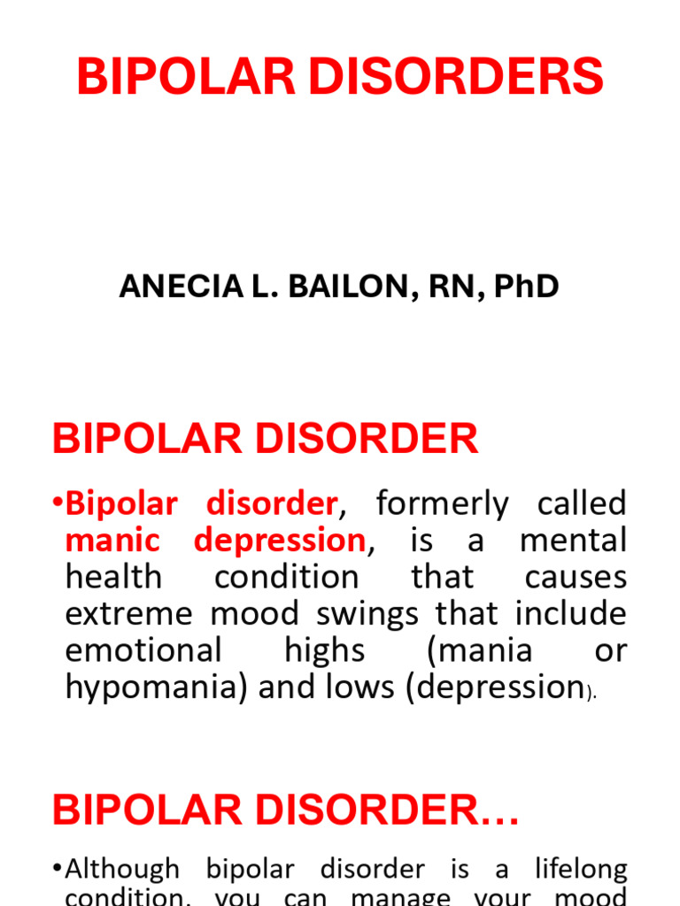1b Midterm Bipolar Disorder | PDF | Mania | Bipolar Disorder