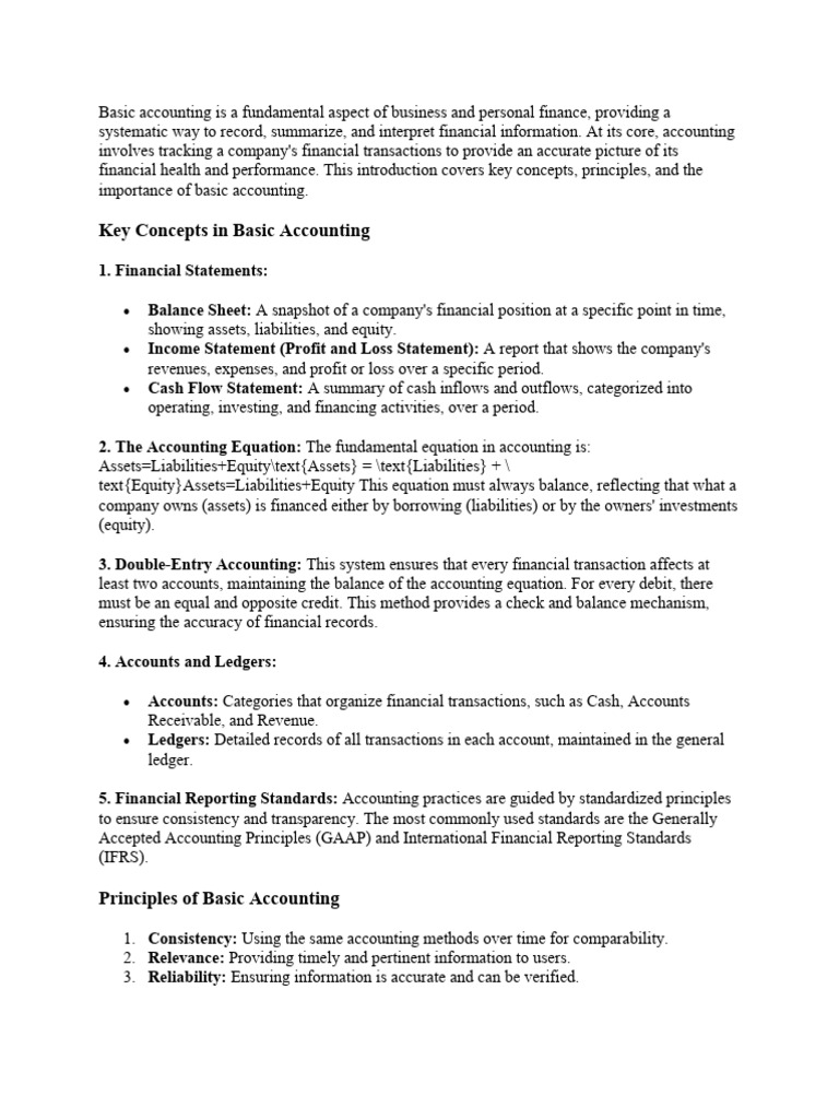 Basic Accounting Intro | PDF | Debits And Credits | Business