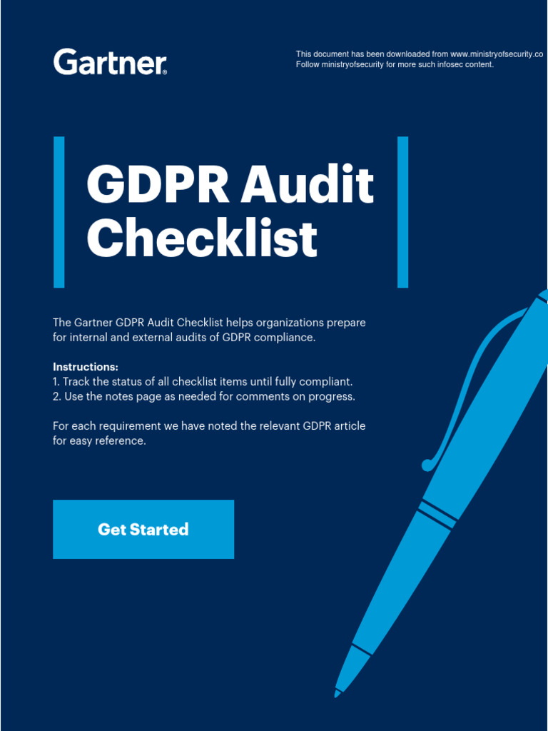 GDPR Compliance Audit Checklist | PDF | Justice | Crime & Violence