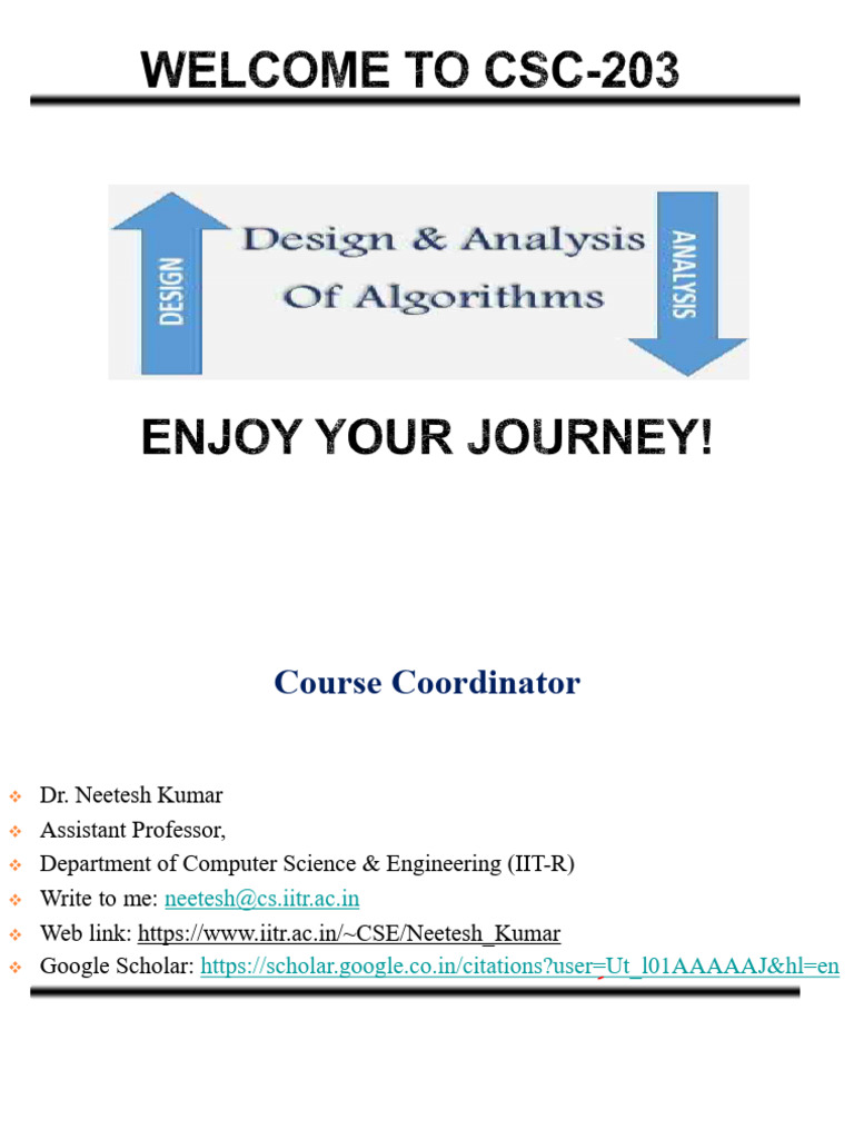 L1 L3 | PDF | Algorithms And Data Structures | Algorithms