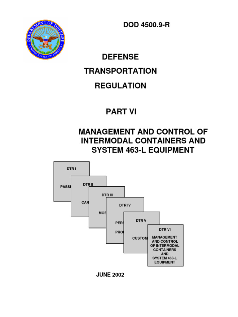 DTR VI Final | PDF | Cargo | United States Department Of Defense