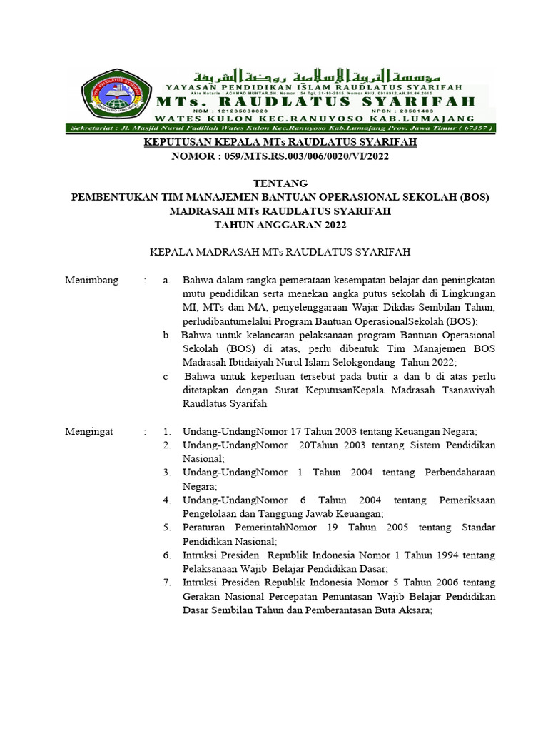 SK Tim BOS MTs | PDF