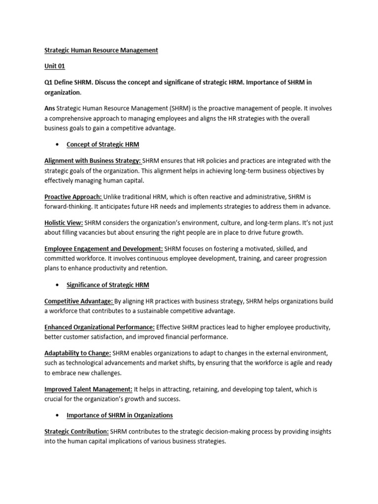 Strategic Human-WPS Office | PDF | Human Resource Management | Recruitment