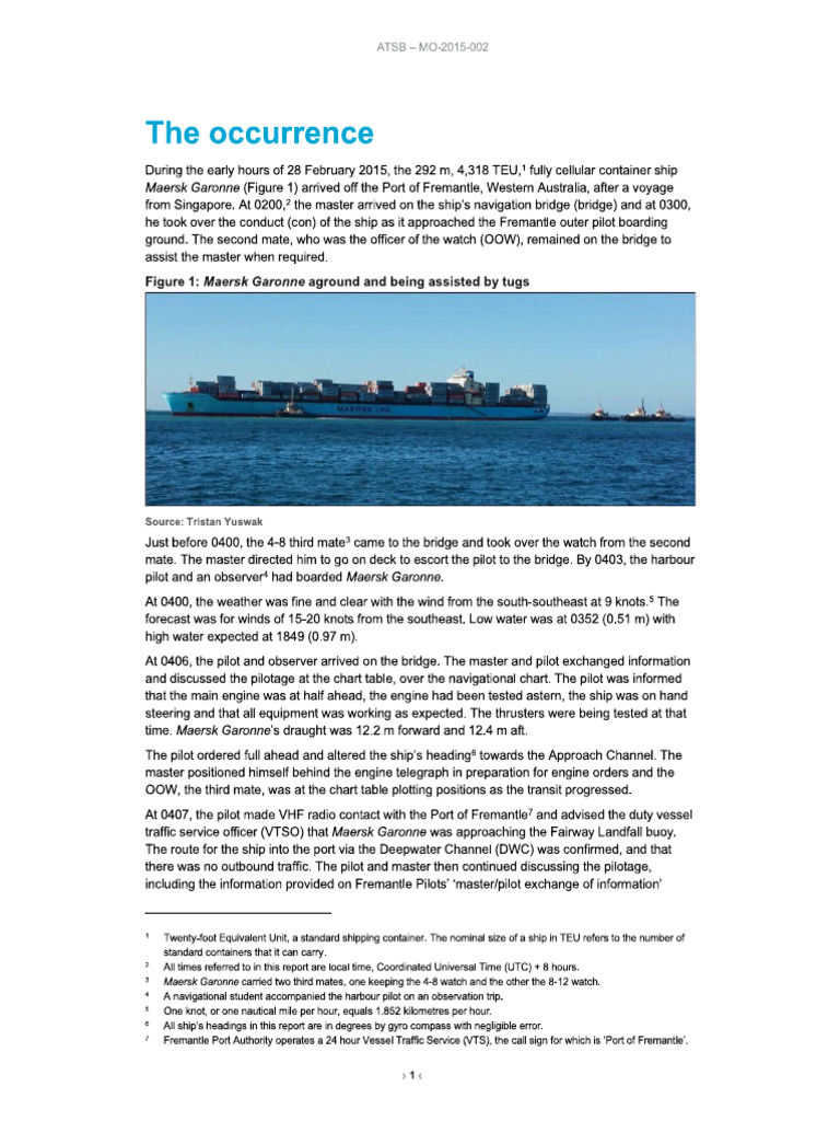 Case Study - Maersk Garonne | PDF