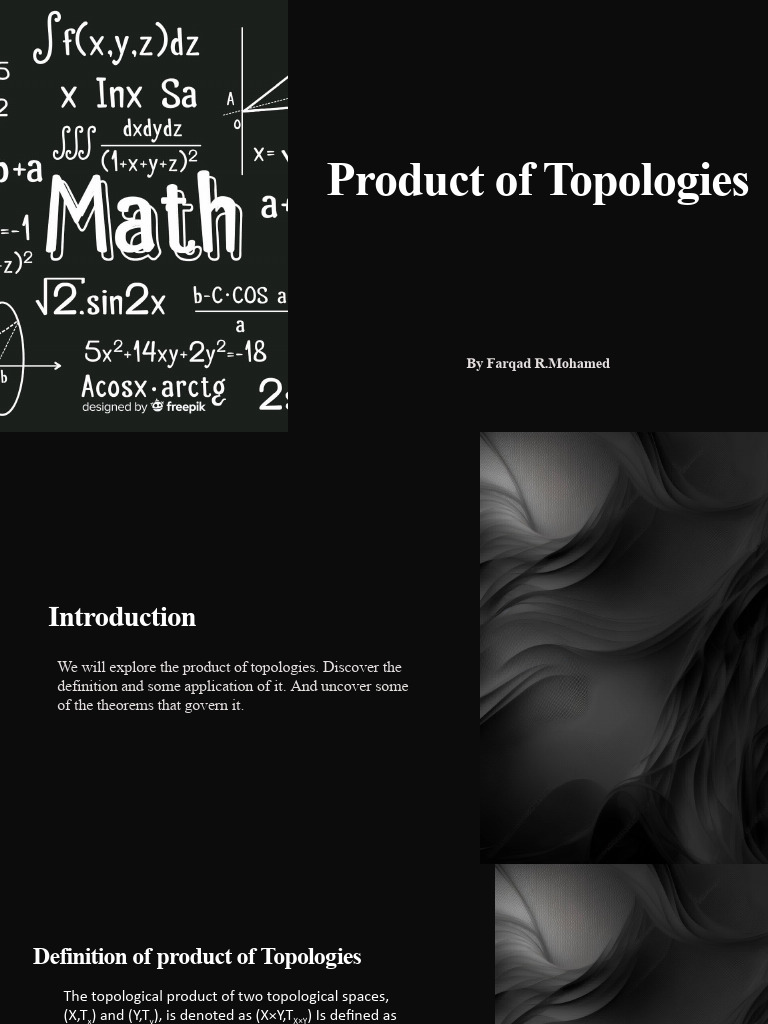 Topology Products for Mathematicians | PDF