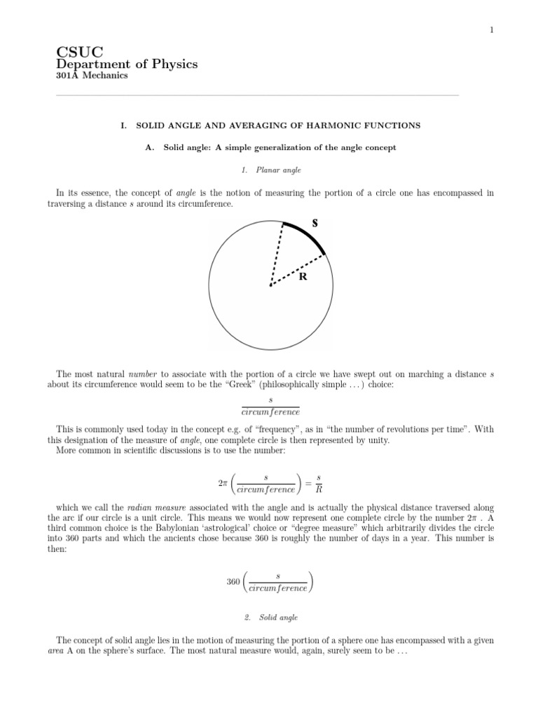 SolidAngle | PDF | Angle | Sphere